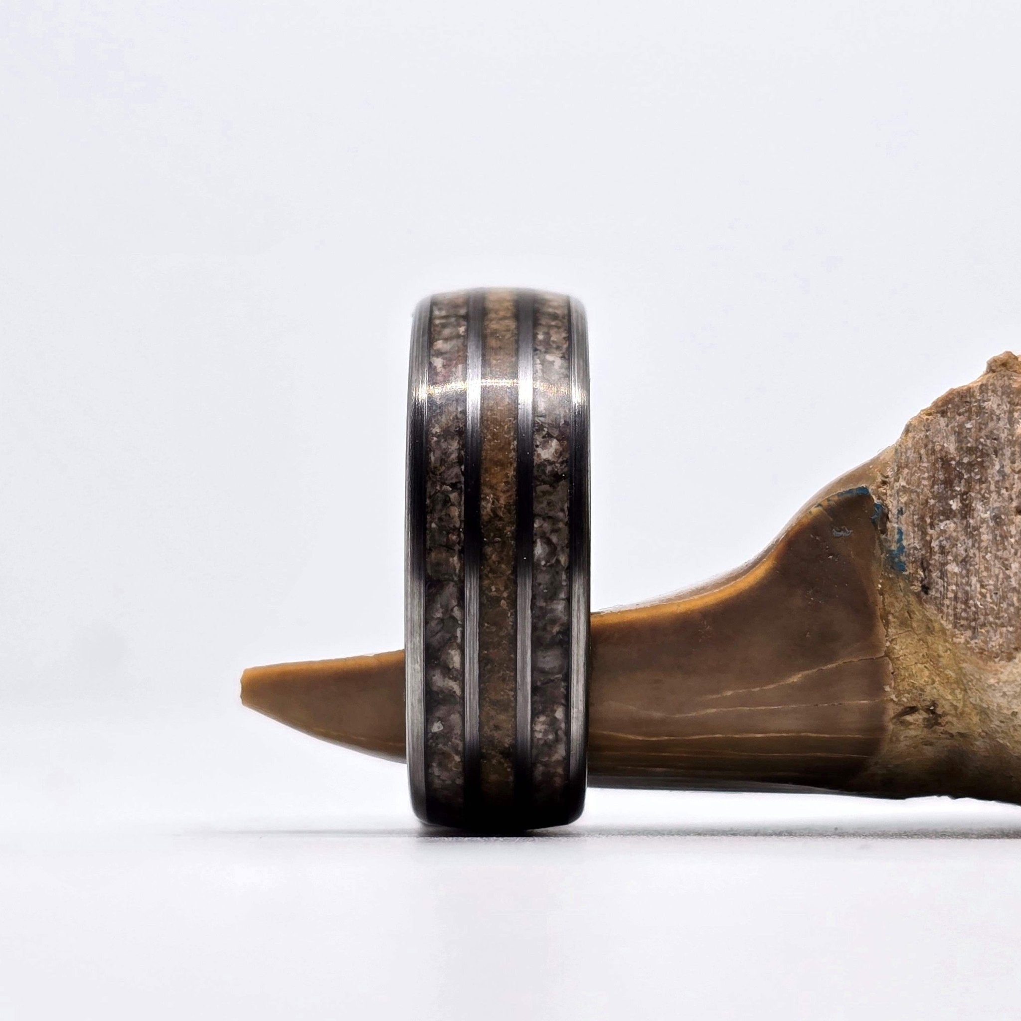 The Spartan – A Masterpiece of Agatized Dino Bone and Meg Tooth Design
